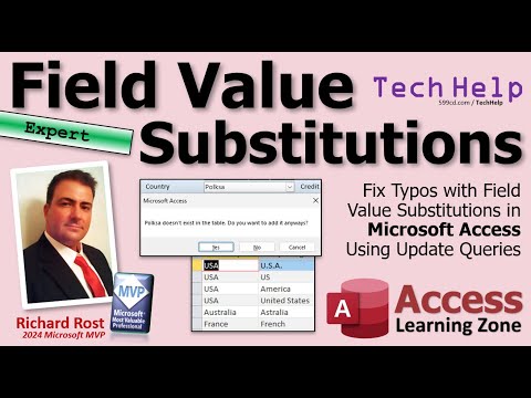 Fix Typos with Field Value Substitutions in Microsoft Access Using Update Queries