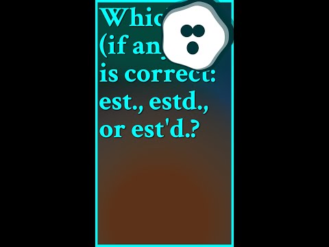There is no single correct way to write it. Estd seems more common on older signs, or th... #shorts