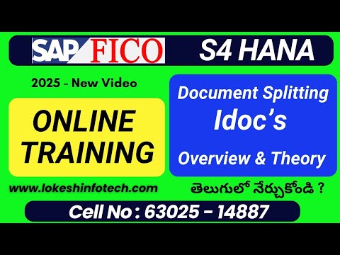Document Splitting & IDoc Overview in SAP FICO S/4HANA – Explained in Telugu