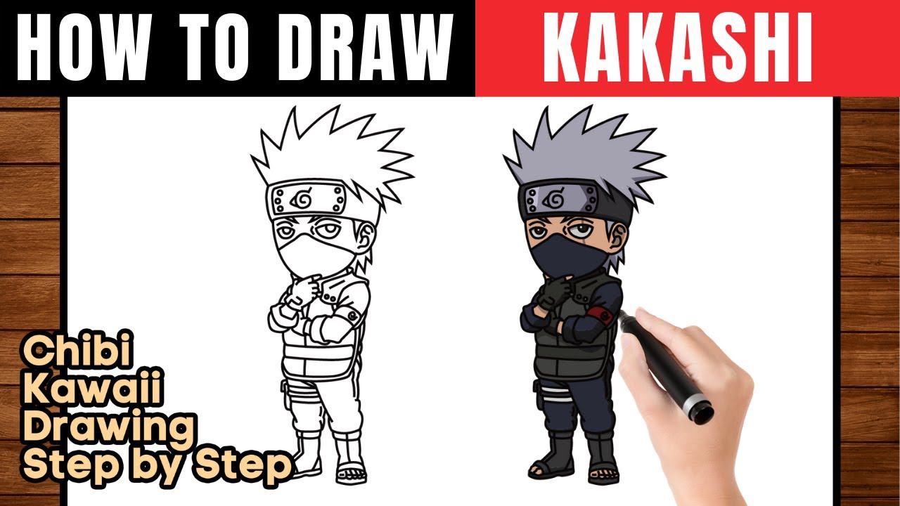 How To Draw Kakashi Hatake | Drawing Chibi Kakashi - Step by Step