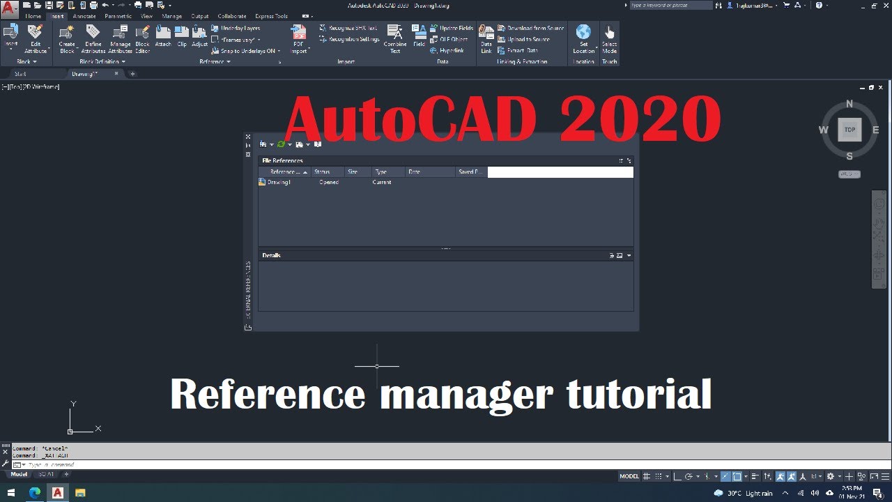 How to use reference manager in AutoCAD | Reference manager