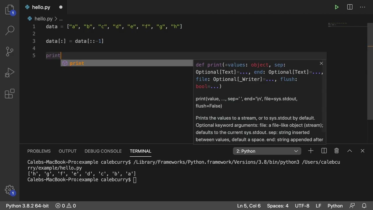 Python Programming 25   Reverse List with Slice