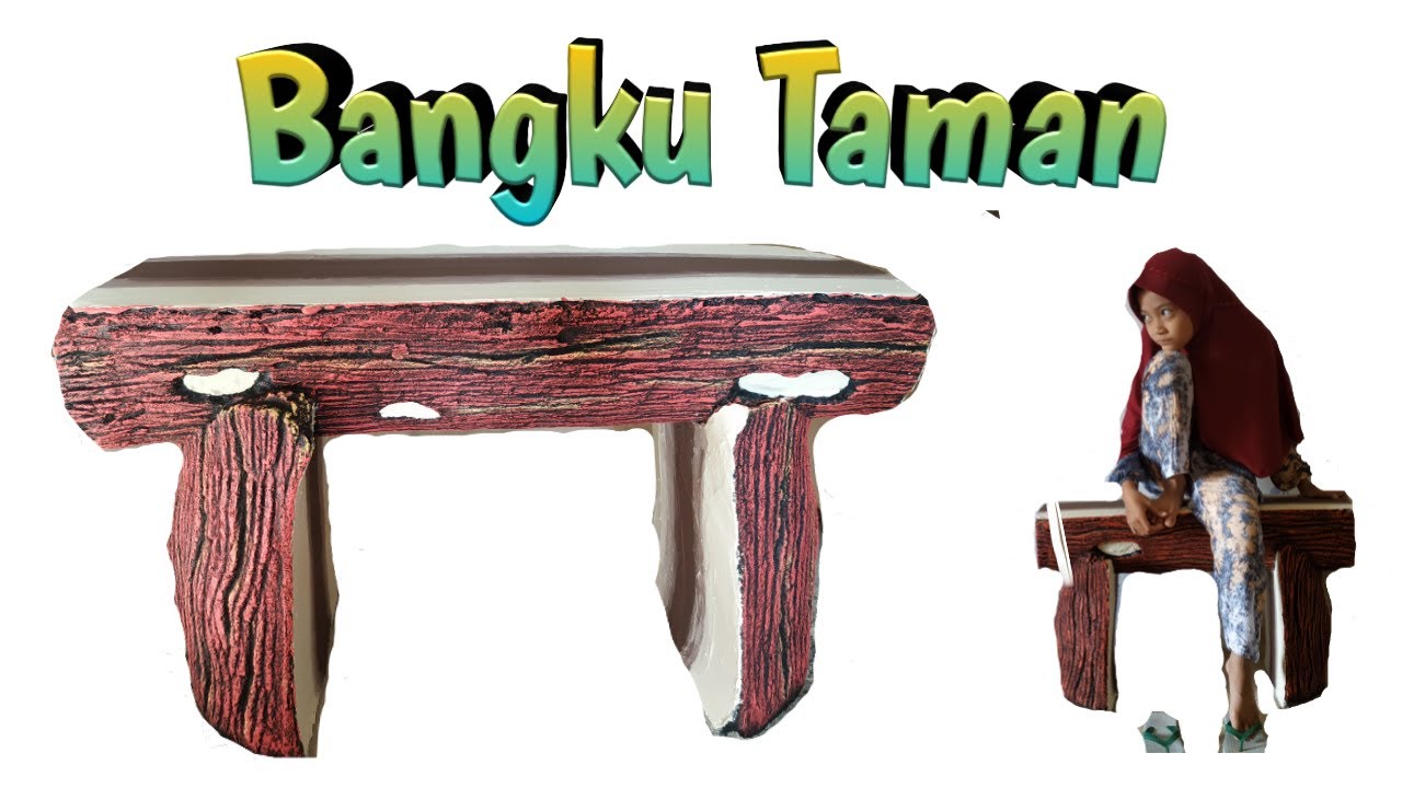 Cara membuat bangku taman motif relief kayu