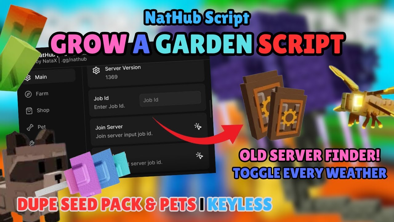 (🔵NatHub Script✅) Grow a Garden Script 🐝 l DUPE PETS & CASH l EGG ESP l KEYLESS l AUTO FARM