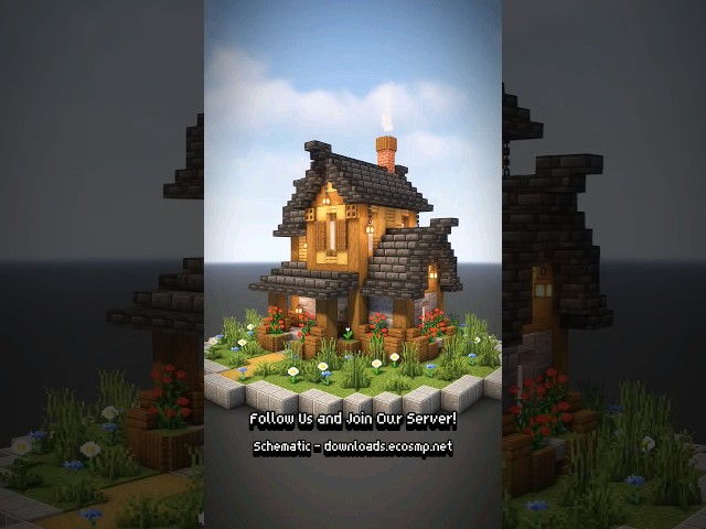 🏡 🍃Minecraft House Build | Schematic Download | Built On EcoSMP ...