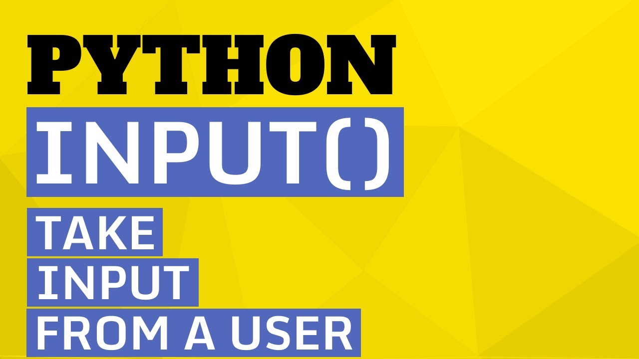 Python Tutorial for Beginners #13 - Take Input from a User