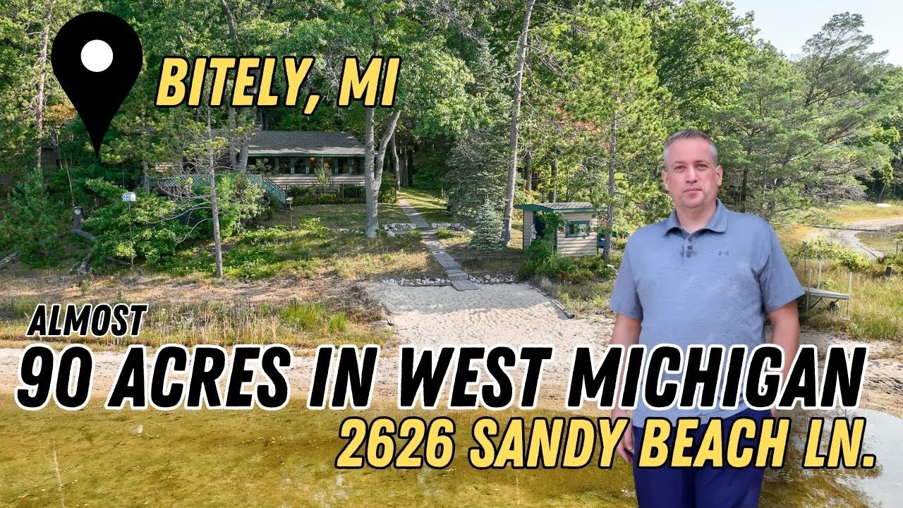 West Michigan Lakefront Cabin with Nearly 90 Acres | Bitely, MI