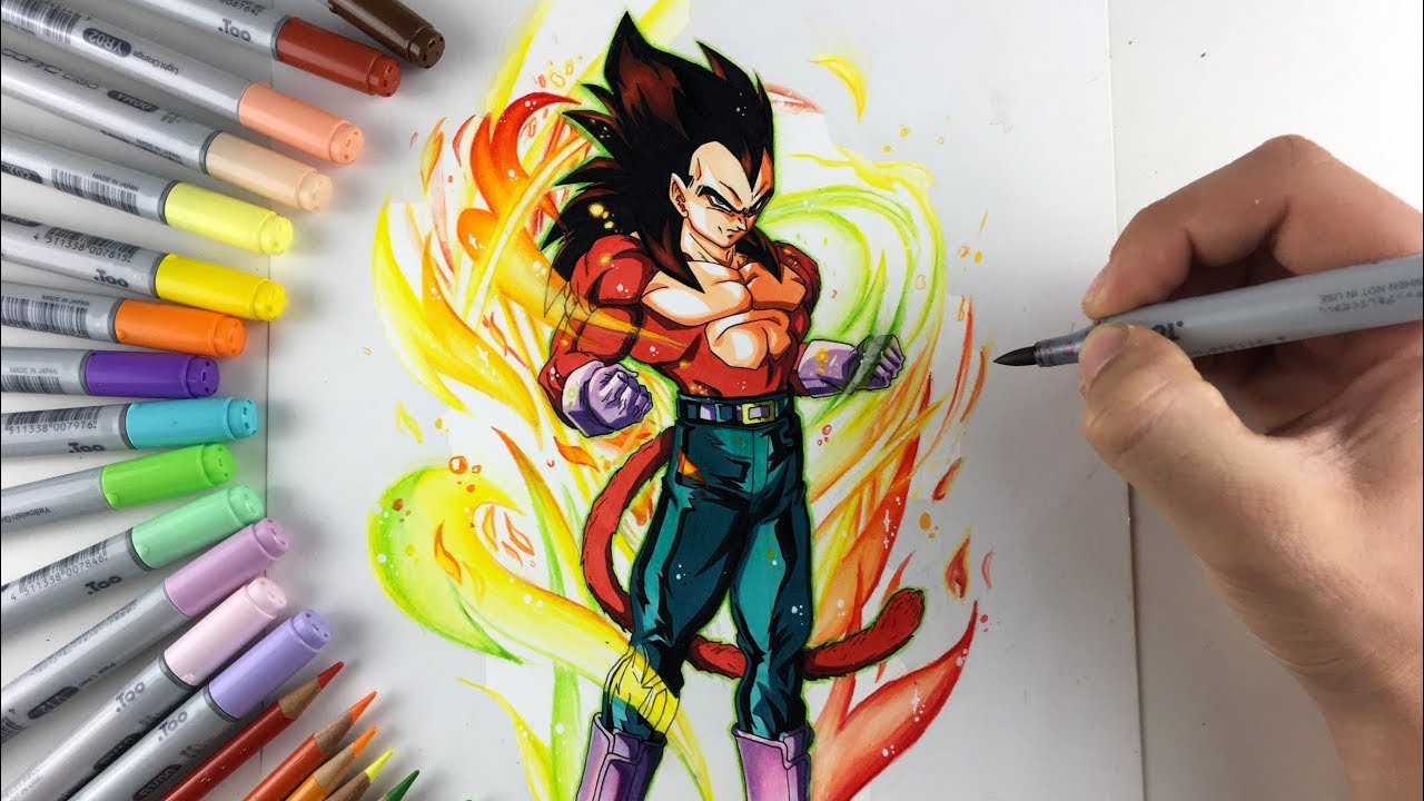 Drawing VEGETA SSJ4