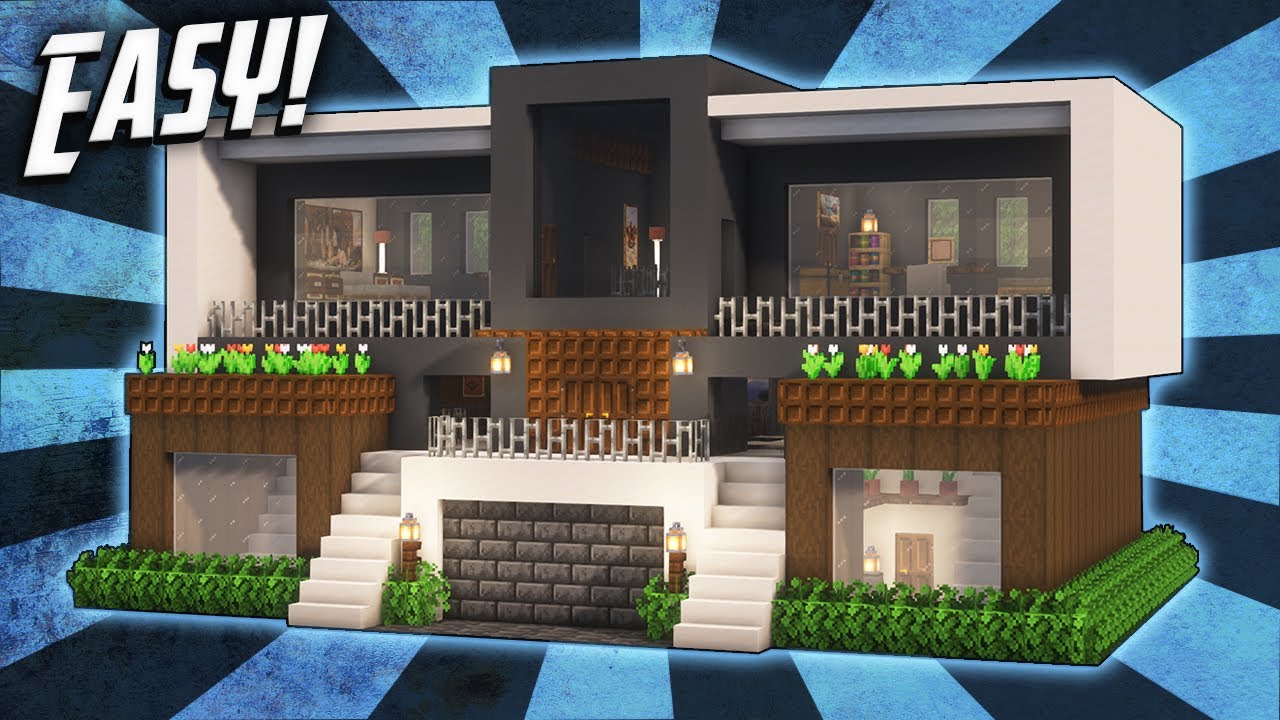 Minecraft: How To Build A Modern Mansion House Tutorial (#51 ...