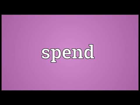 spend meaning in English
