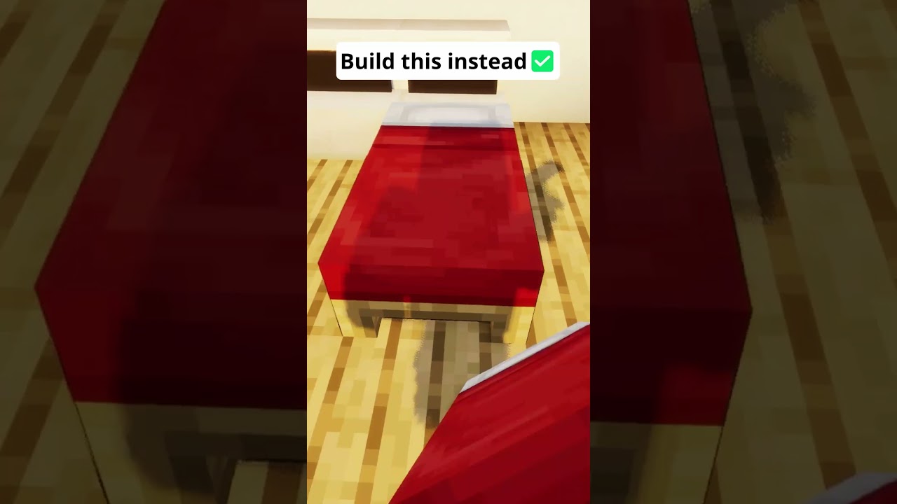 Minecraft How To Build a Bed⚒️ #shorts