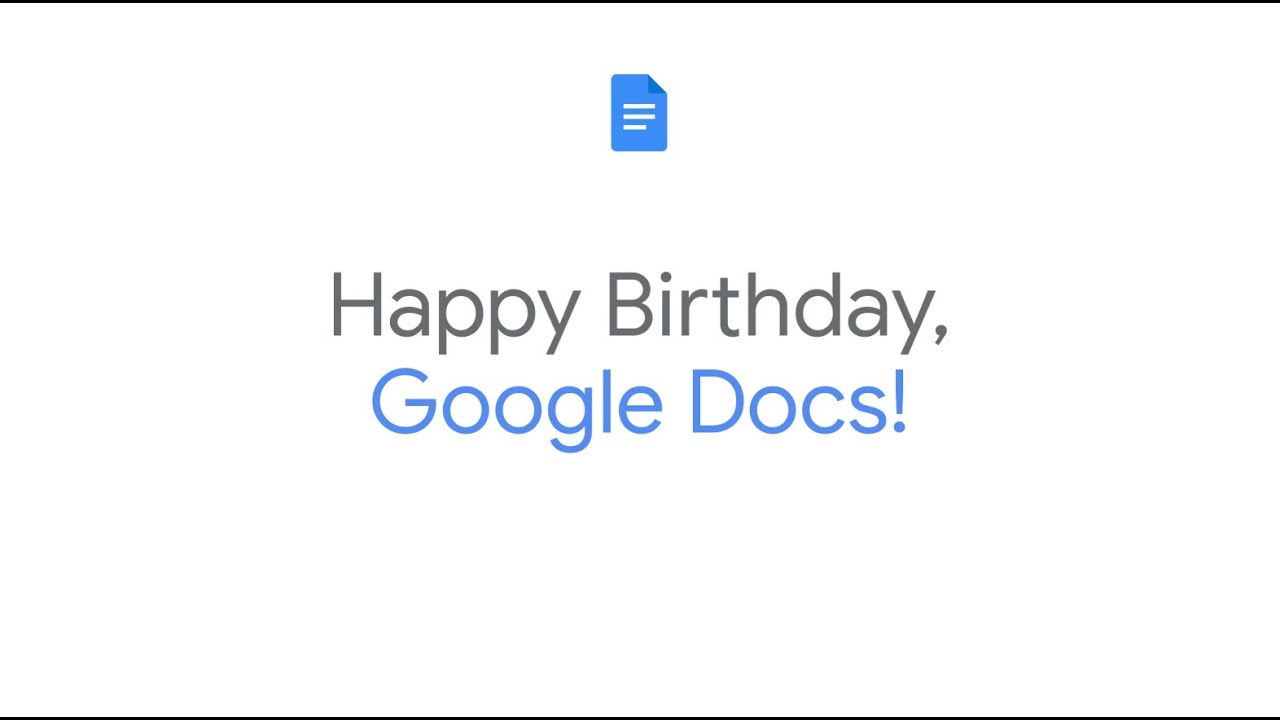 Happy 15th Birthday, Google Docs!