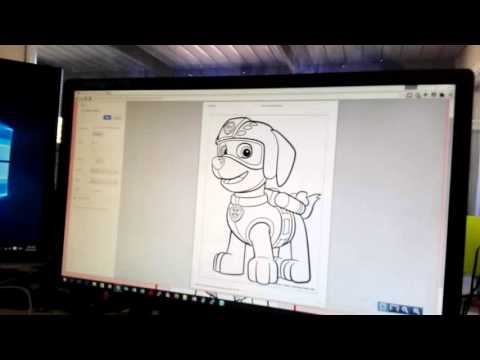 Paw Patrol Coloring Page Printing with Chrome