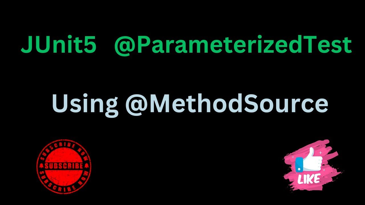 Junit5 @ParameterizedTest using @MethodSource //Easy Learning Channel