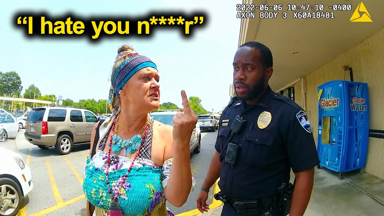 Racist Entitled Karen Realizes She's Been Arrested