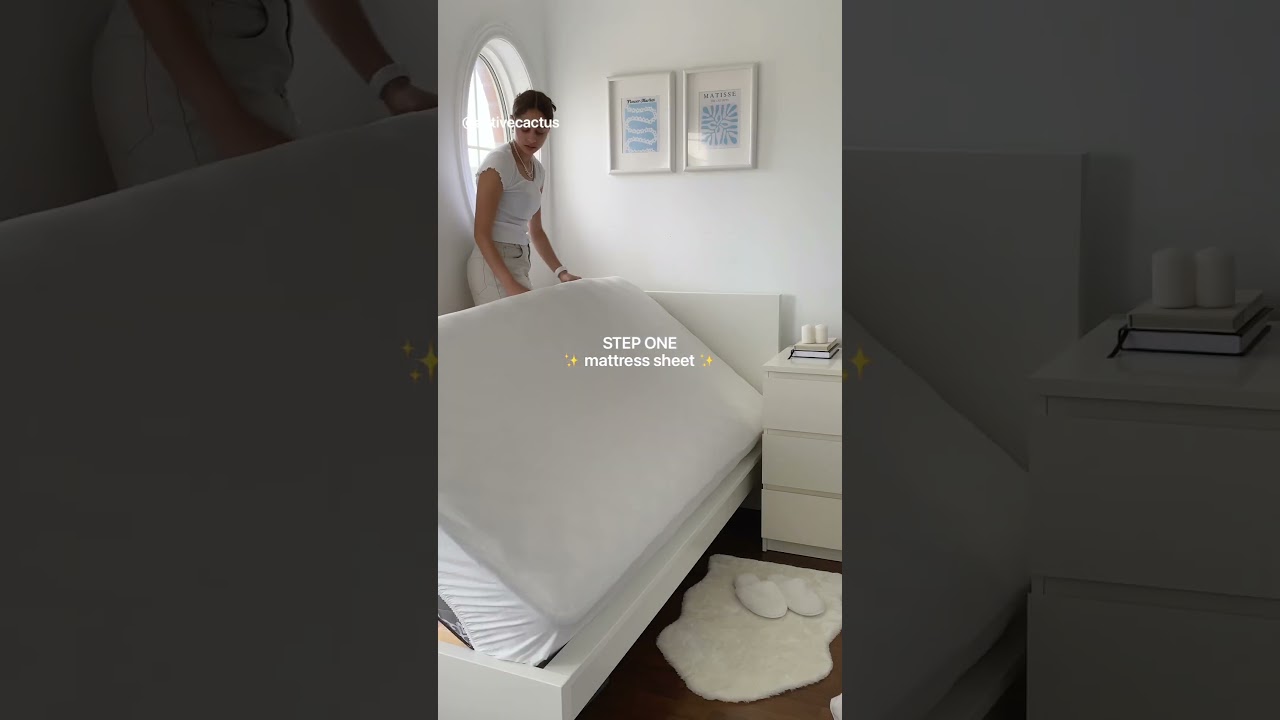 minimalist room tip - white sheets! 🤍 #roomdecorideas  #aestheticroom #shorts
