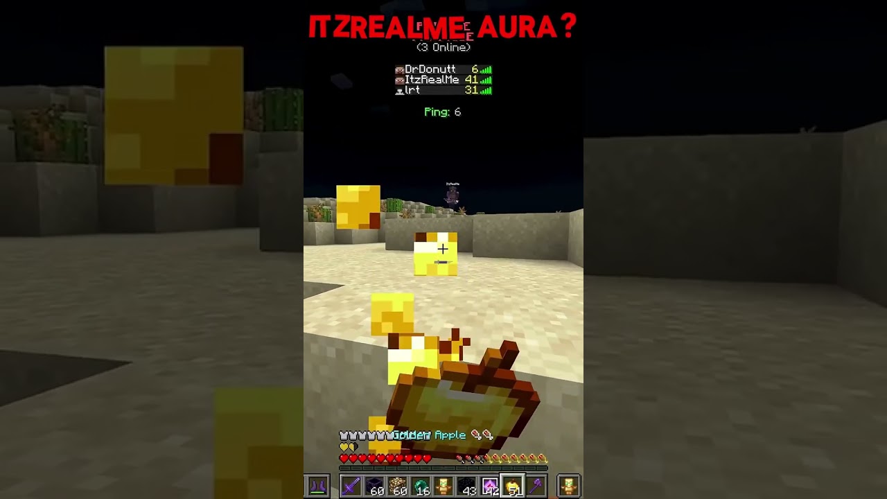 ItzRealMe Aura 🥶 #minecraft #itzrealme #pvp #minecraftpvp #cpvp #trending #aura #skull