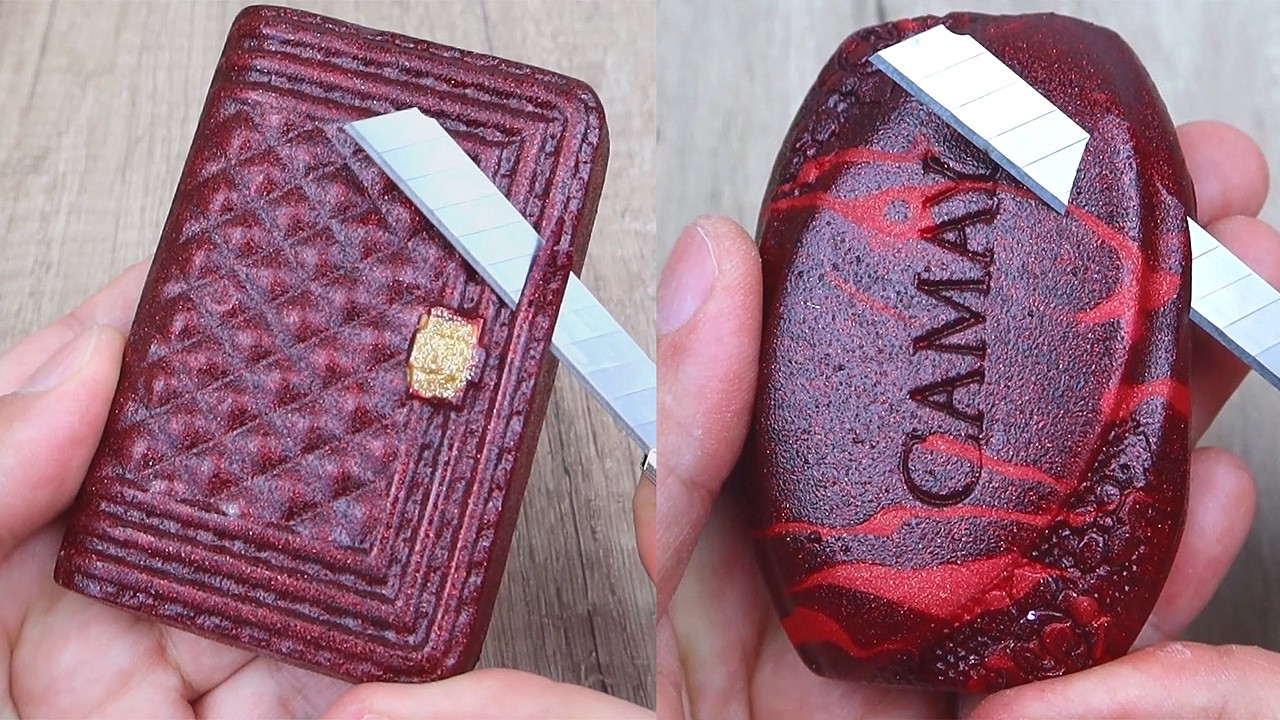 Relaxing Soap Cutting ASMR. Satisfying Soap and lipstick cutting. Corte de jabón - 1298