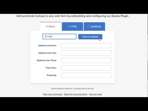 Address search and autocomplete demo