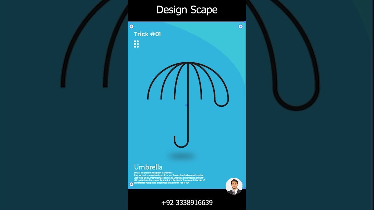 How to make Vector Umbrella in Adobe Illustrator #photoshoptutoria #photoshopcourse #photoshoptips
