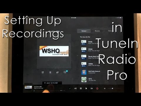 TuneIn Radio Pro - Setup recording in iOS
