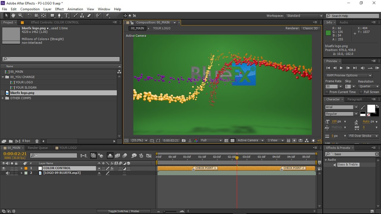 After Effects Template Tutorial Logo Supercharger 3
