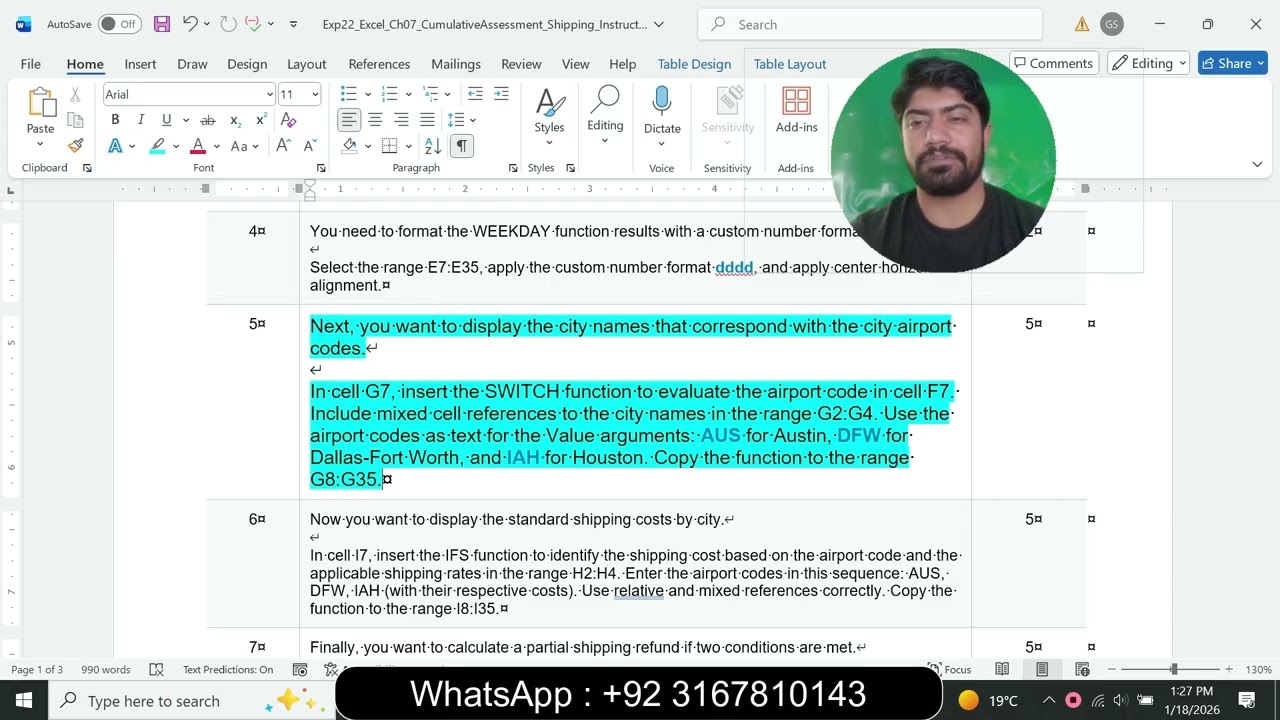 Exp22_Excel_Ch07_CumulativeAssessment_Shipping | Exp22 Excel Ch07 CumulativeAssessment Shipping