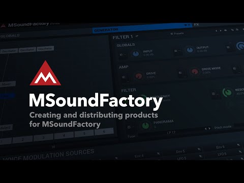 Creating and distributing products for MSoundFactory