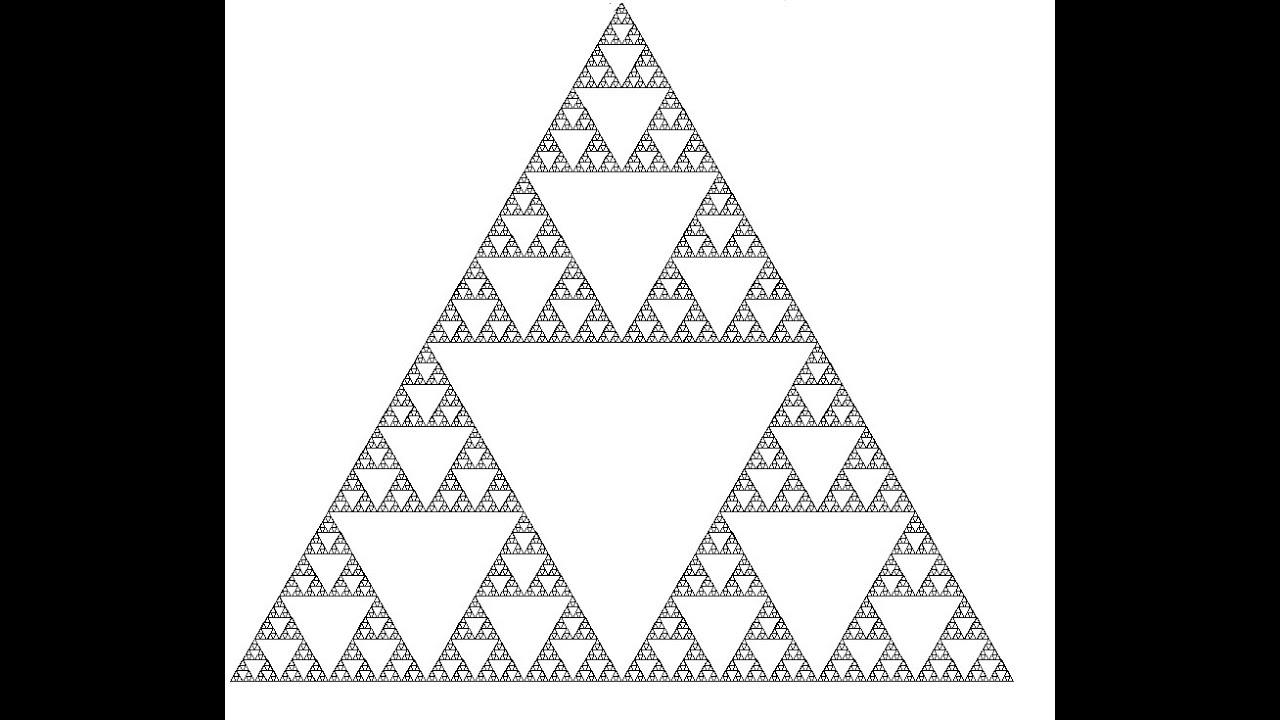 Sierpinski's Triangle Fractal - Python Turtles and recursion.