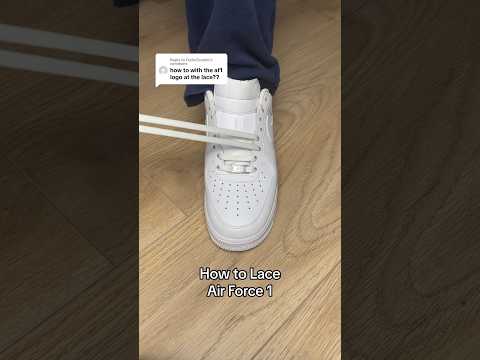 How to Lace Nike Air Force 1 (Bar Lacing Method) 🤩⚡️👟 #asmr #tutorial #airforce1 #sneakers