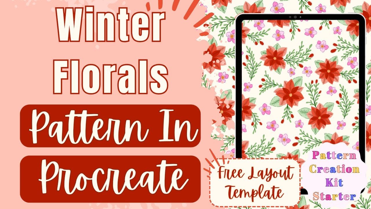 Create A Winter-themed Pattern In Procreate Using Ogee Layout | Beginner Tutorial