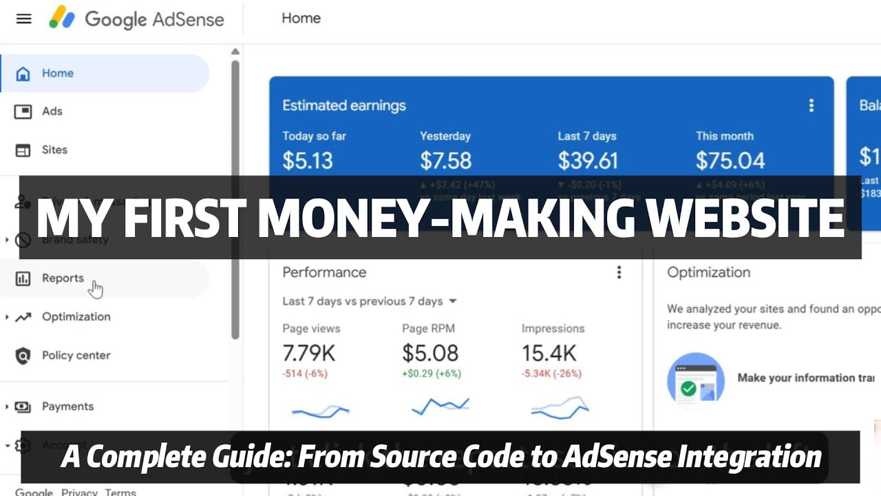 My First Money-Making Website: From GitHub Source Code to Online Deployment & AdSense Integration