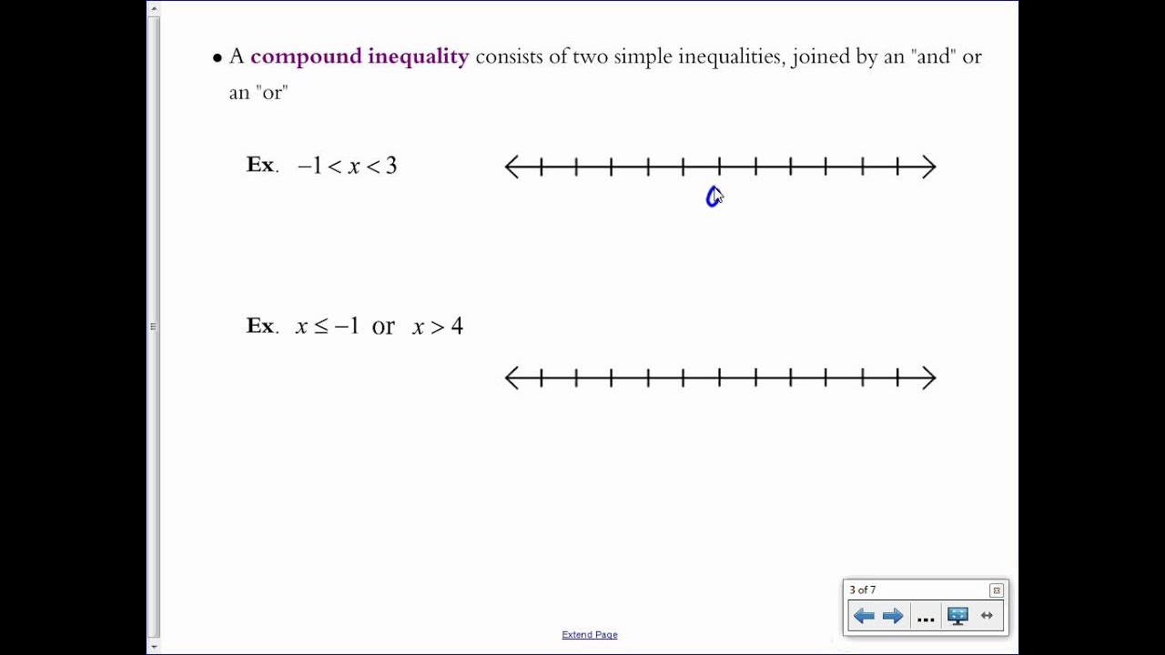 1 6 Solving Linear Inequalities