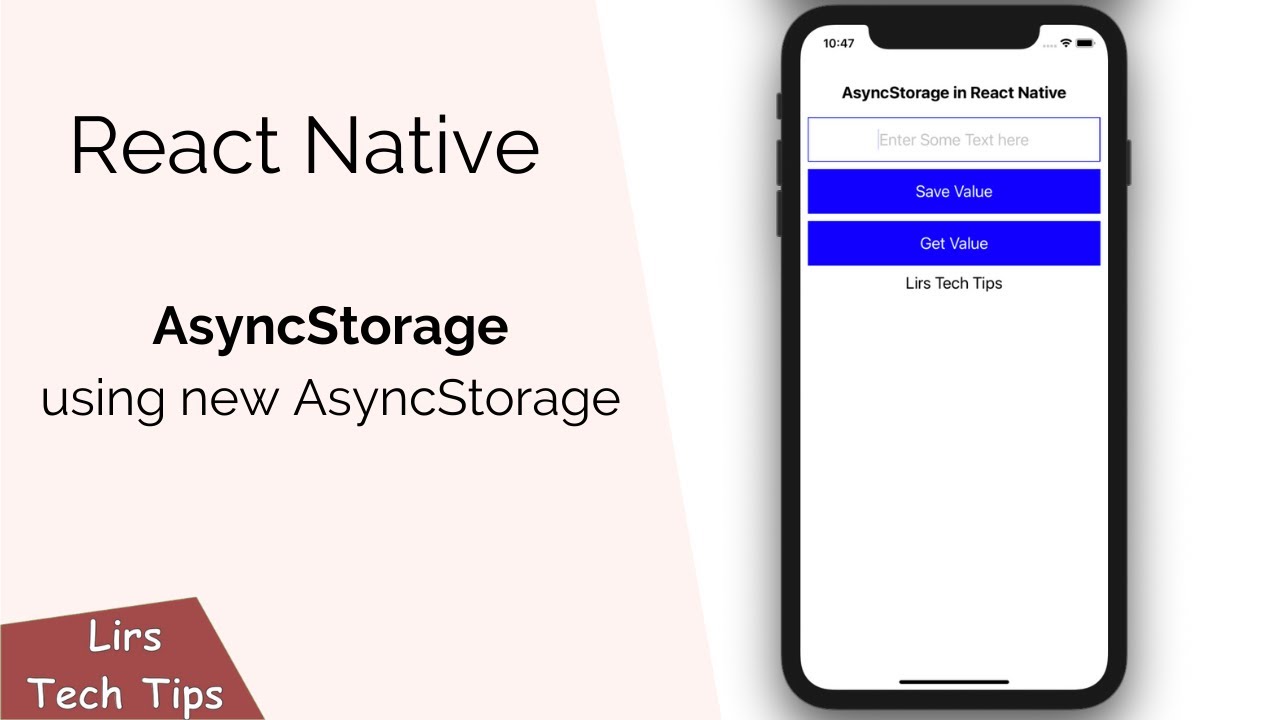 React Native: AsyncStorage (using new AsyncStorage)