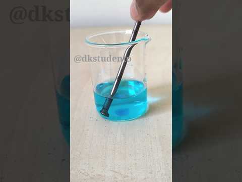 Copper sulphate vs Iron nail |Displacement reaction #shorts #science #ytshorts #diy