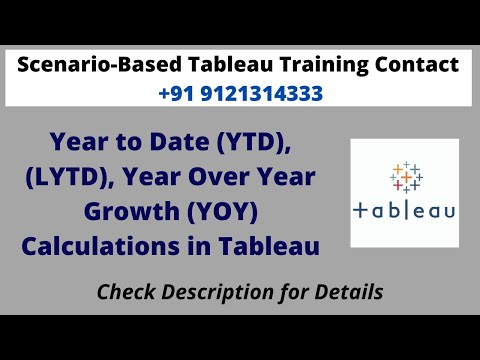 Year to Date (YTD), (LYTD), Year Over Year Growth (YOY) Calculations in Tableau