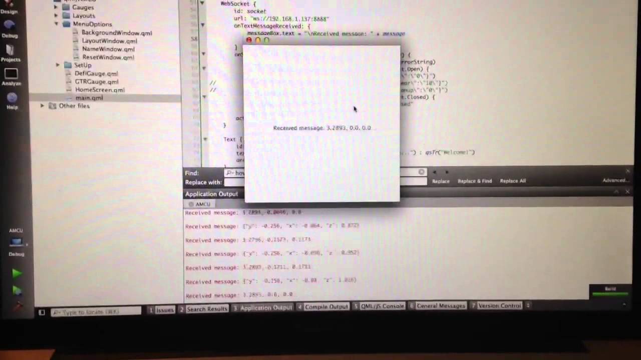 Data acquisition via QT websockets