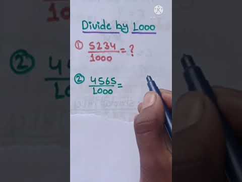 Divide ➗ by 1000 | कमाल 🔥 की Trick 😱 | divide trick | how to divide | divide