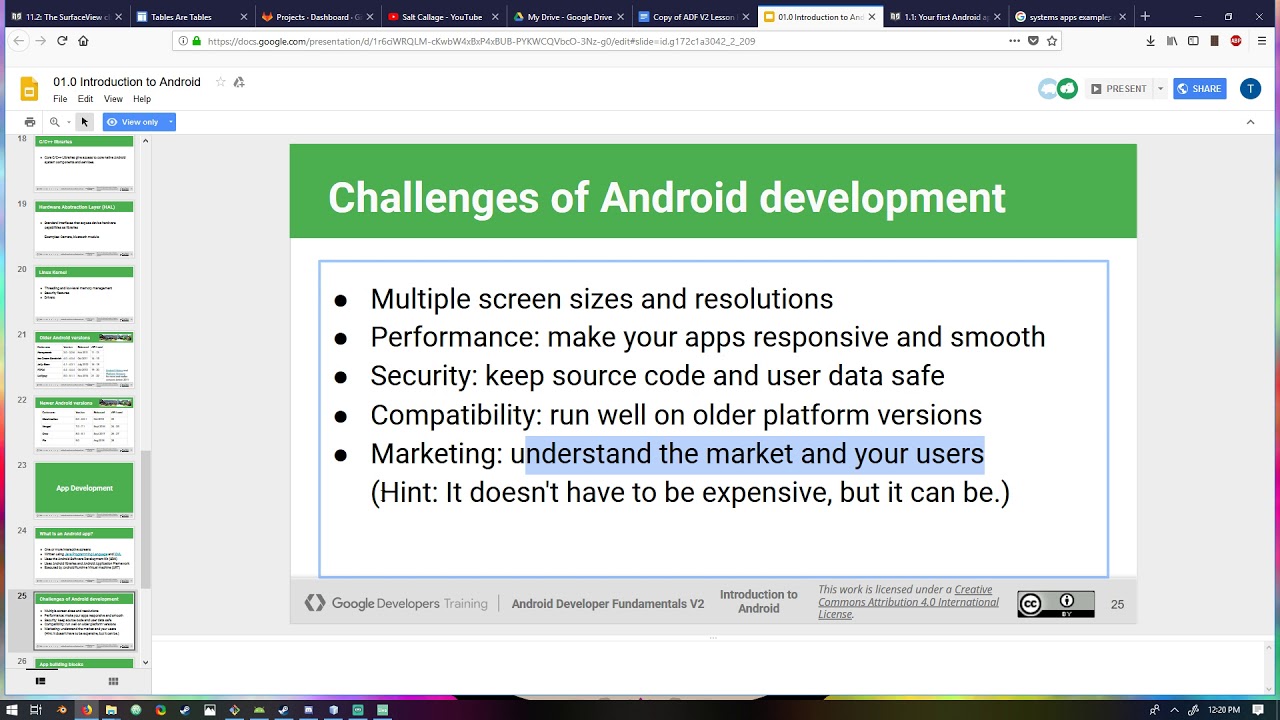 Android Developer Fundamentals - Sections 1.0 and 1.1