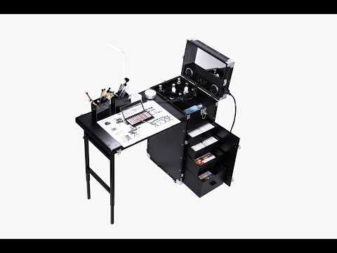 Rolling Makeup & Nail Trolley Table Station 2 in1 with Bluetooth and Speaker - 5866101
