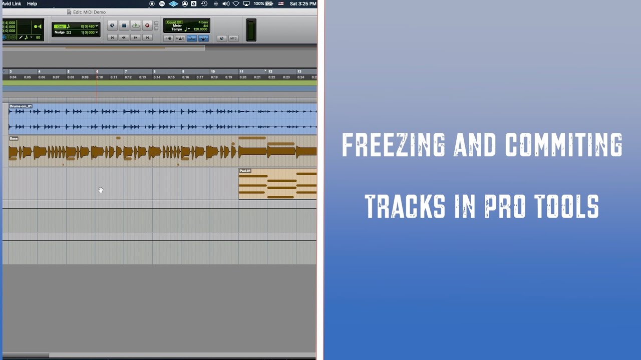 Freezing and Committing Tracks in Pro Tools