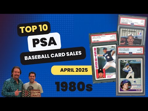 Top 10 PSA Baseball Card Sales On eBay From the 1980s - April 2025
