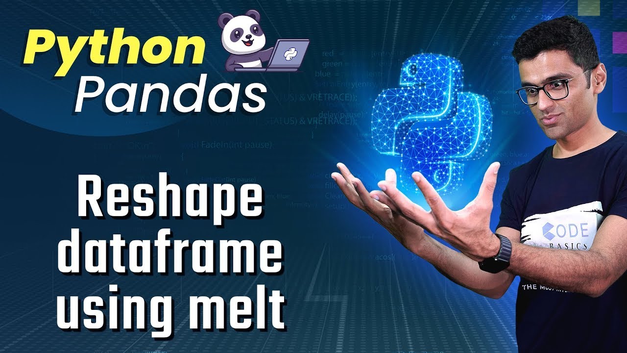 Python Pandas Tutorial 11. Reshape dataframe using melt