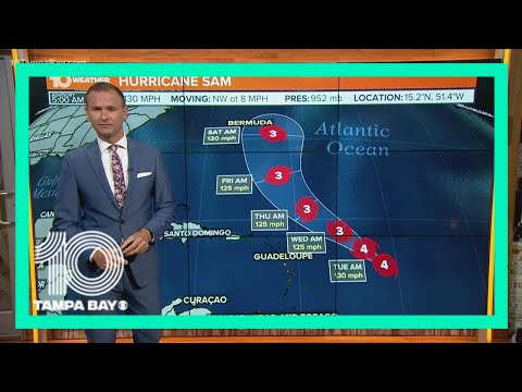 NHC: Hurricane Sam weakens some, but holds on as Category 4 storm