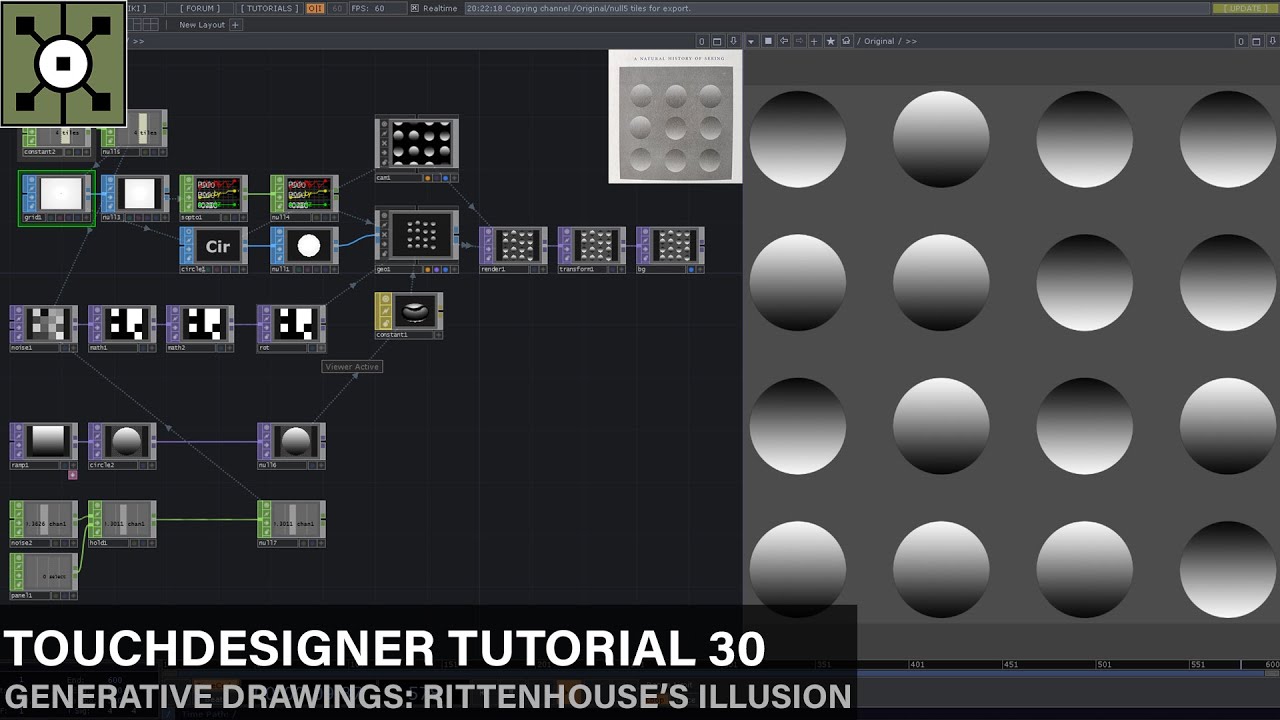 TouchDesigner Tutorial 30 - Generative Drawings: Rittenhouse's Illusion