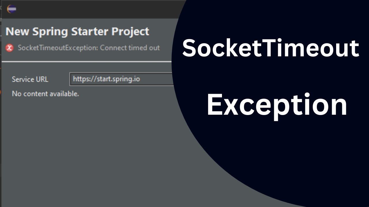SocketTimeoutException while creating spring Starter Project | Spring Starter Project Problem Solved
