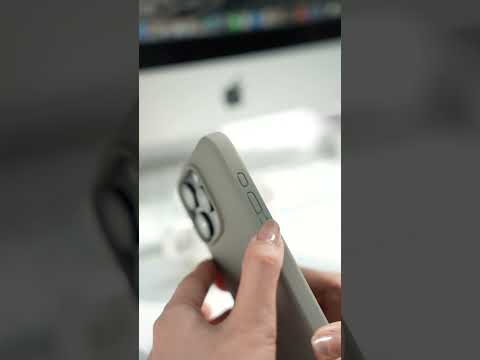 Apple iPhone 15 Pro | ORNARTO: Grey Magnetic Silicone Case for Black Titanium iPhone 15 Pro
