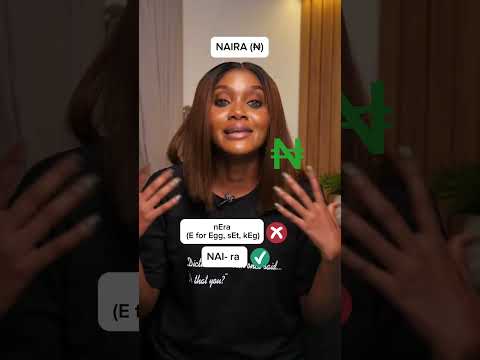 How to correctly pronounce NAIRA. #LearnEnglish #Money #Shorts