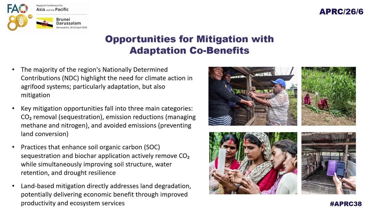 APRC/26/8 - Opportunities for mitigation in climate resilient agrifood systems in the Asia-Pacific