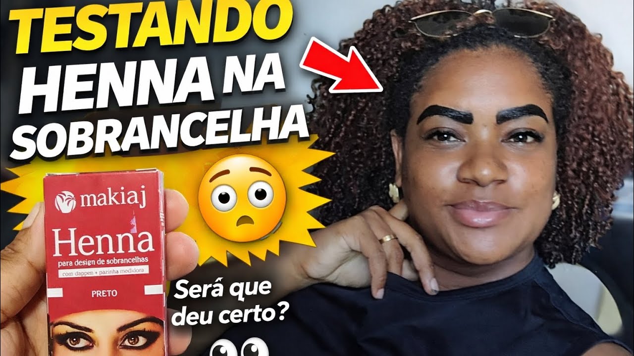 Vem testar está Henna na minha  sobrancelha comigo ? / Será que deu certo? #sobrancelhas 